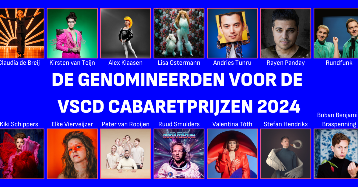 VSCD | Nominaties VSCD-Cabaretprijzen 2024 bekend